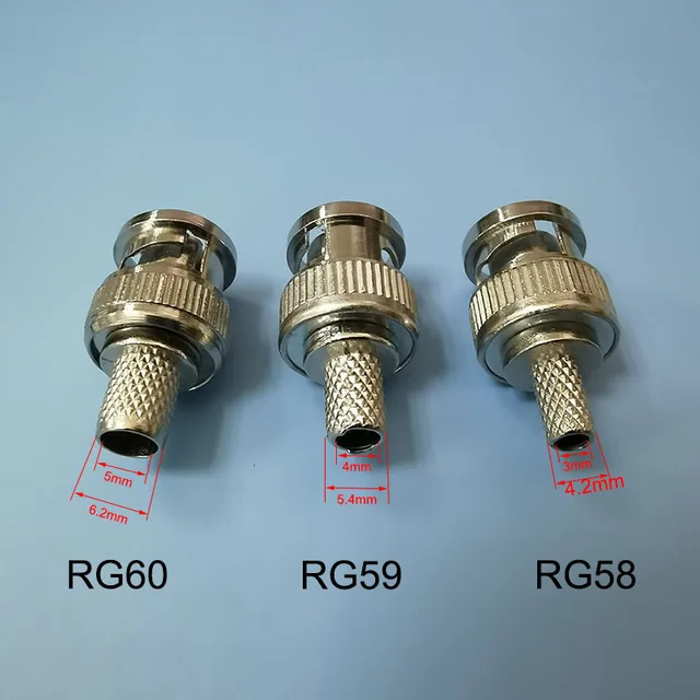Straight BNC Adapter Connector 5-Pack BNC Male To Male Coaxial Couplers ...