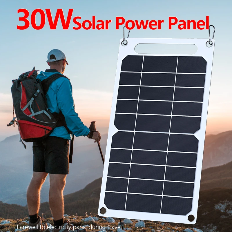 30W-Solar-Panel-Kit-with-Type-C-12V-Dual-USB-Charging-Solar-Cell-USB ...