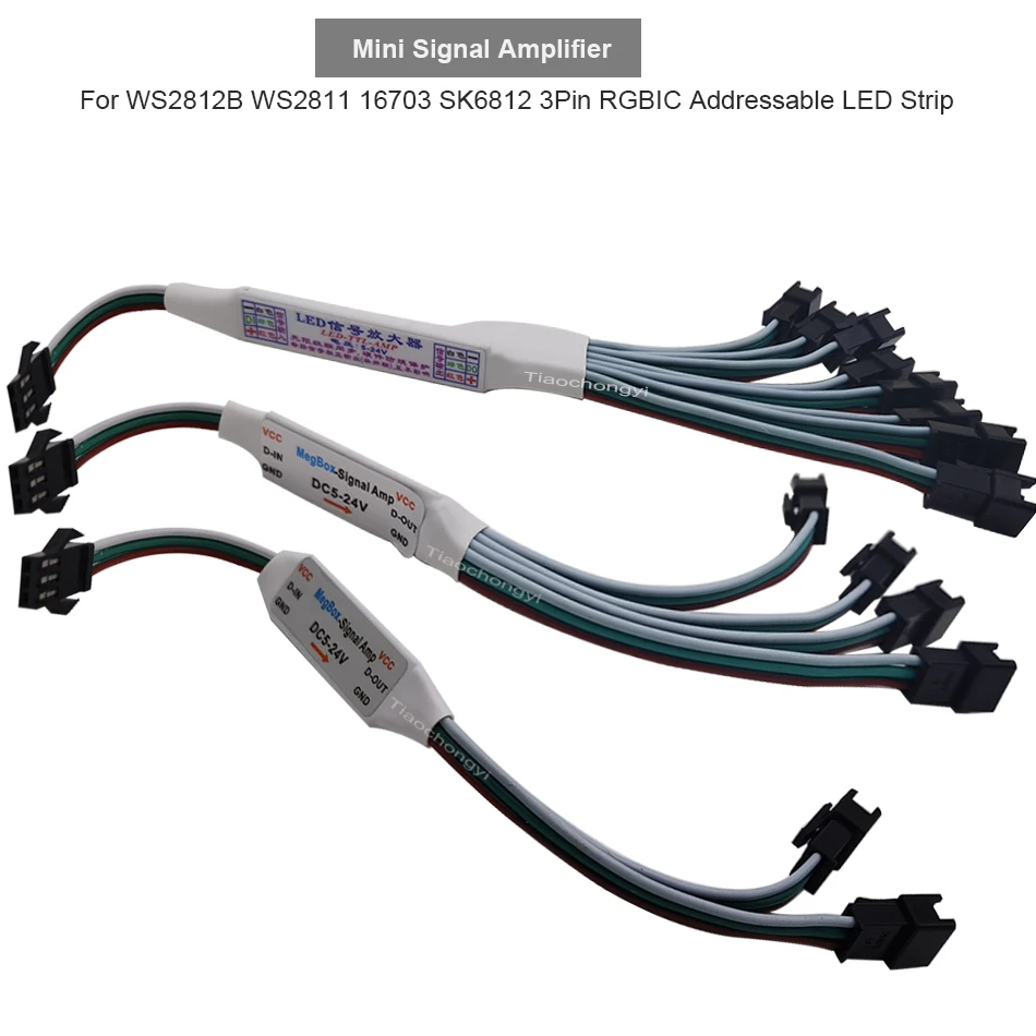 Mini-TTL-Signal-Amplifier-Repeater-for-WS2812B-WS2811-16703-SK6812-3Pin ...