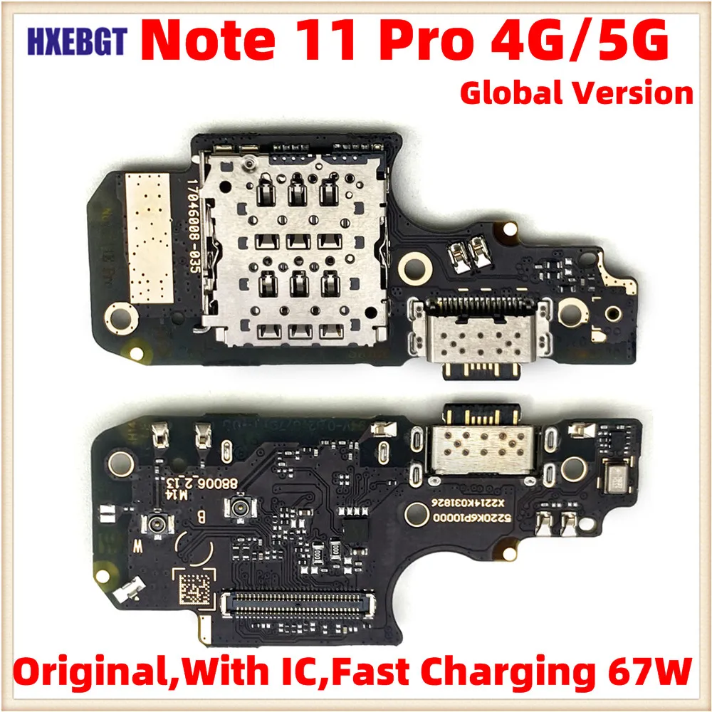 Original For Xiaomi Redmi Note 11 Pro 5g Usb Charging Port Connector Board Sim Card Reader ...