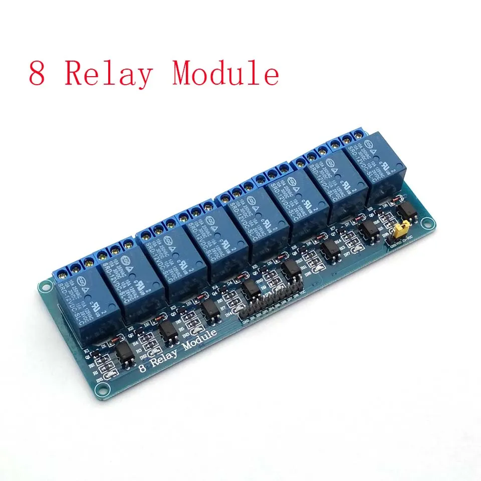5V 12V 8 Channel Relay Module with Optocoupler Relay Output 8 Way Relay ...