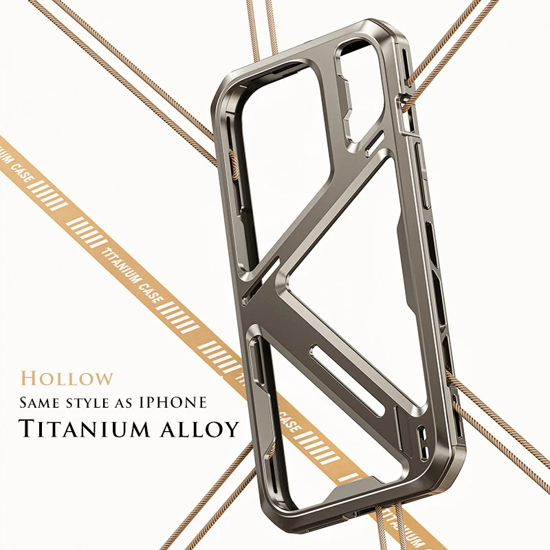 Luxury-Titanium-Alloy-Mechanical-Hollow-Phone-Case-For-iPhone-14-15-Pro ...
