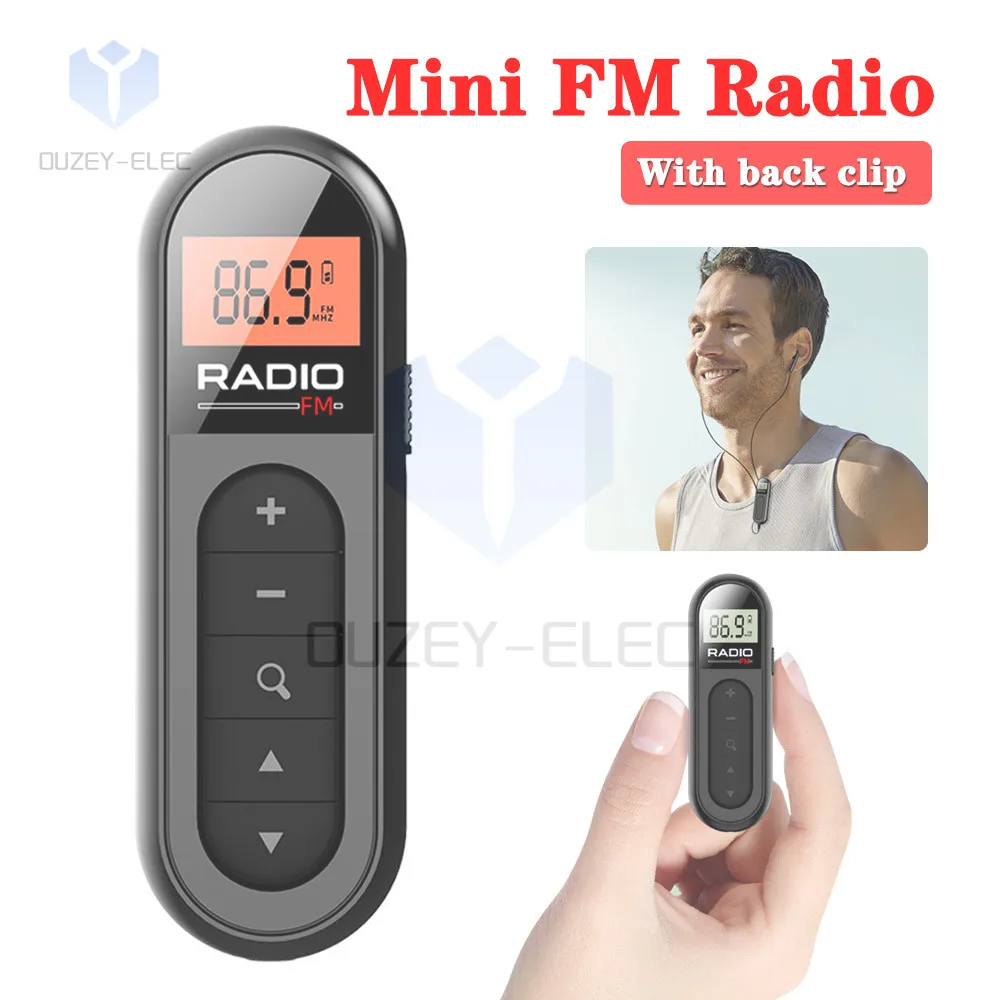 Mini-FM-Walkman-Radio-300mAh-Recargable-Radio-Port-til-LCD-Digital-de ...