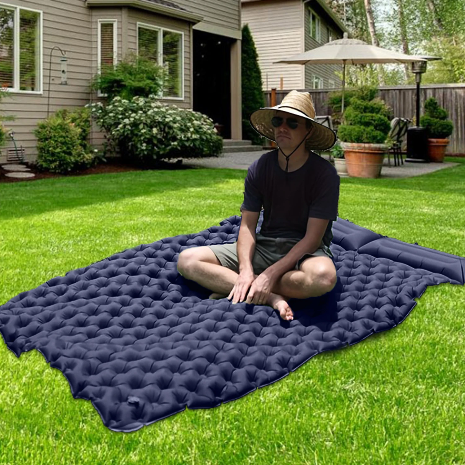 Outdoor-Sleeping-Pad-Double-Inflatable-Mattress-with-Built-in-Pillow ...