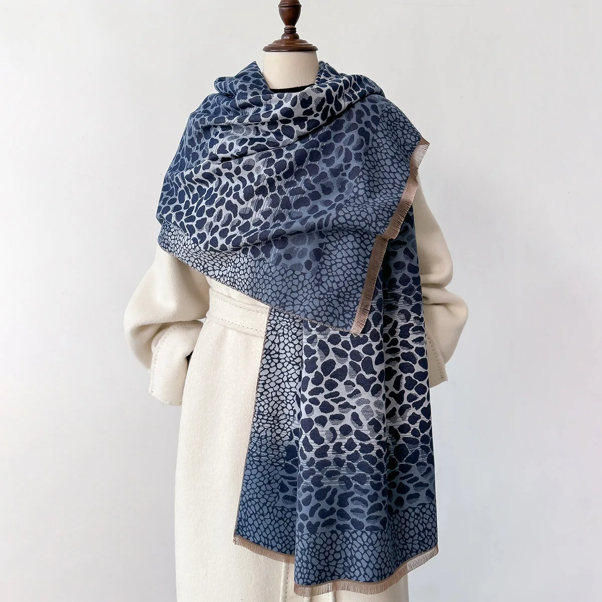 2024-Winter-New-Leopard-Print-Cashmere-Scarfs-for-Women-Soft-Thick ...