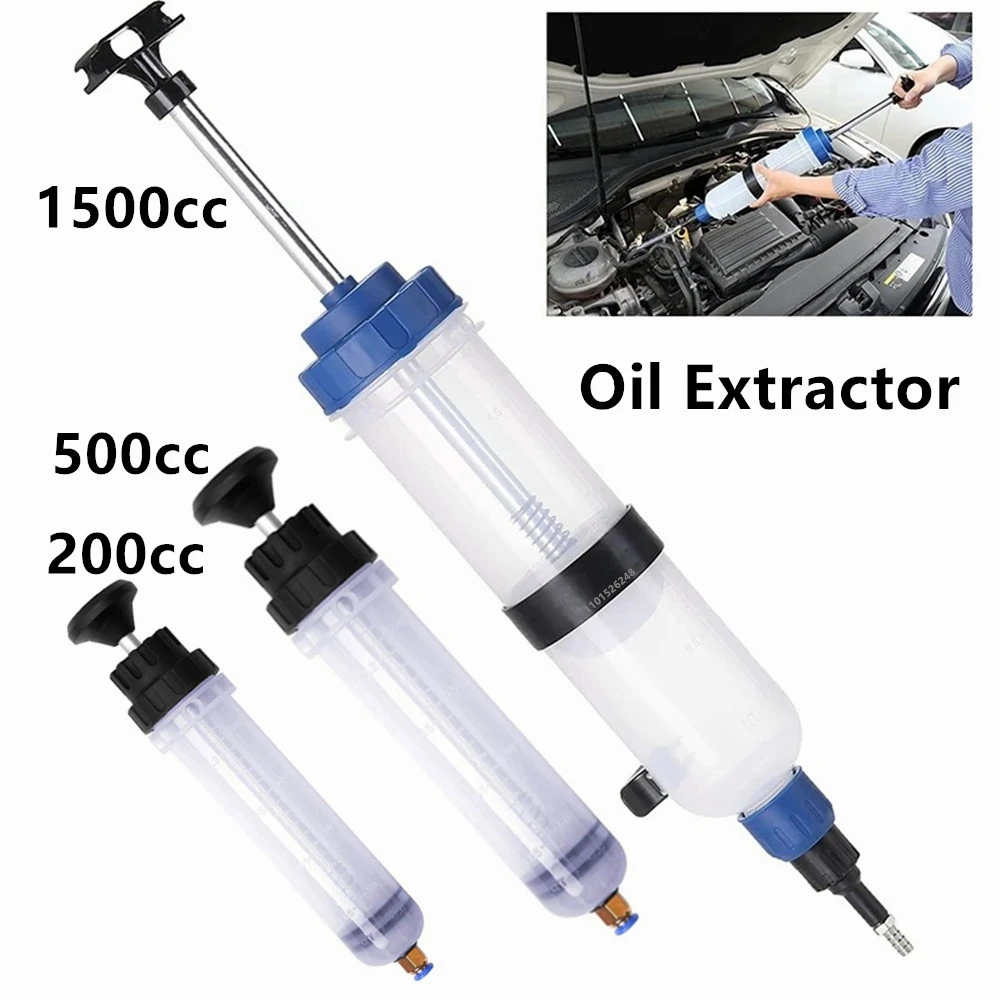 1.5L OilFluid Extractor Filling Oil Change Syringe Bottle Transfer ...
