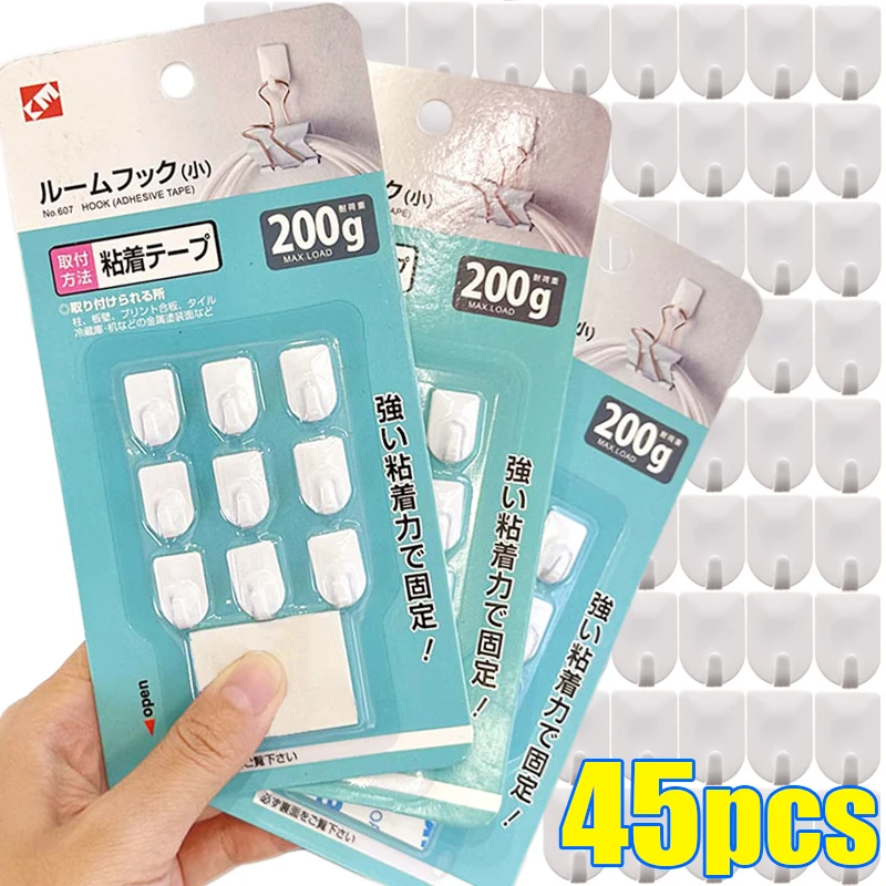 Mini-Self-Adhesive-Hook-Multi-Purpose-Key-Jewelry-Hangers-Strong-Sticky ...