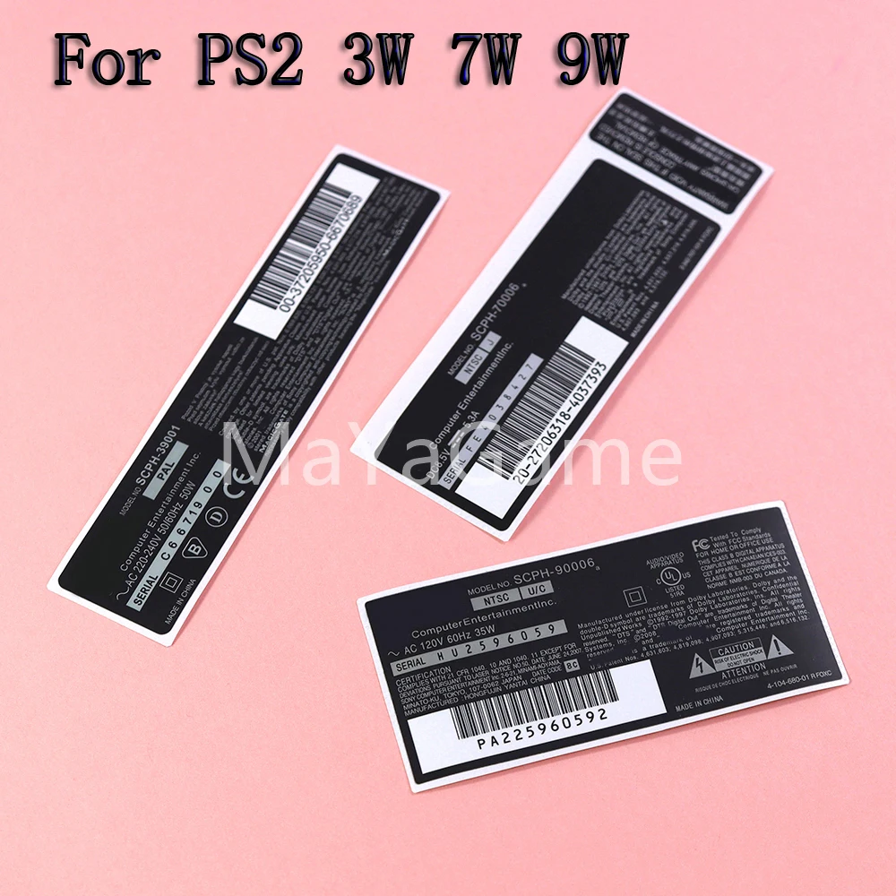 10pcs Sticker Lable Skin Cover Decal Wrap For Playstation 2 PS2 Console ...