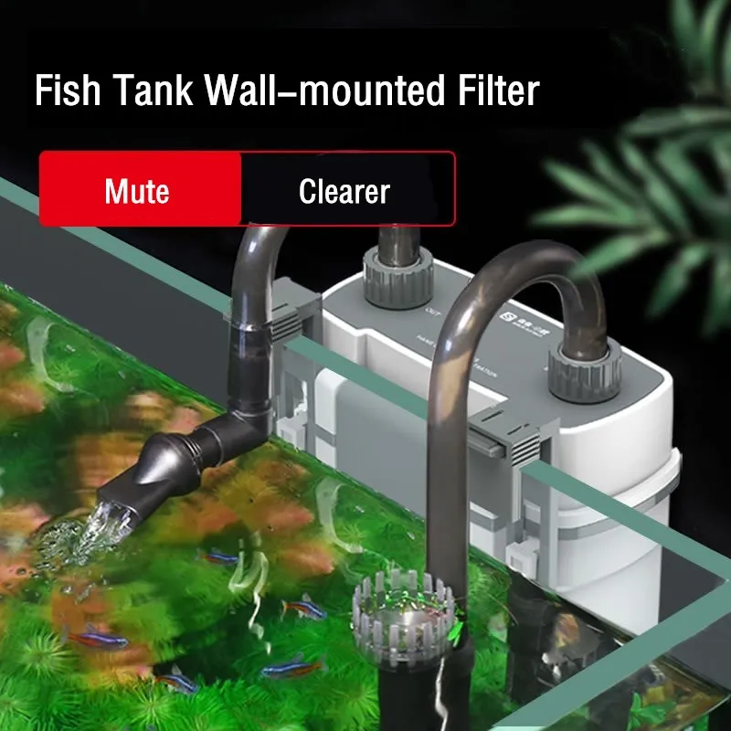 Fish-Tank-Waterfall-Filter-Aquarium-External-Water-Pump-Wall-mounted ...