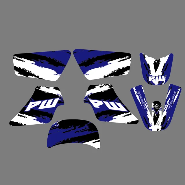 Yamaha Stickers Decals Decal Sticker Kit RACING (Blue) For Yamaha