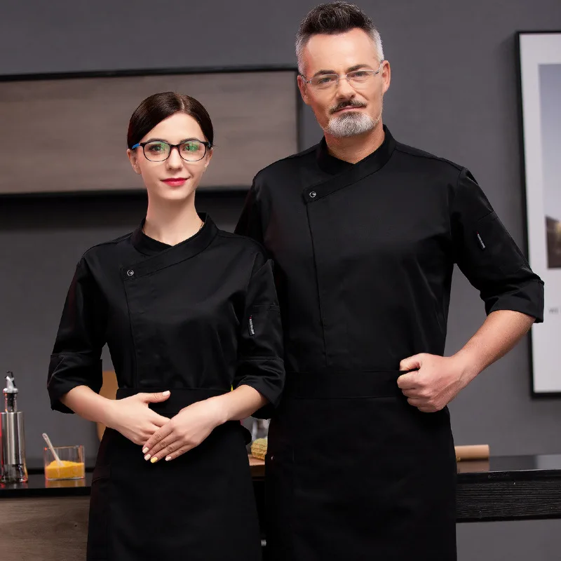 C300-Chef-Clothes-Bakery-Work-Wear-Long-Sleeve-Chef-Uniform-Work ...
