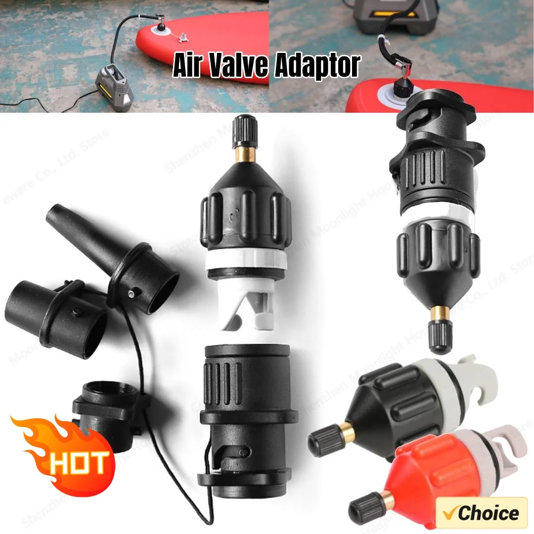 Air Valve Adapter for SUP Board Rowing Rubber Boat Canoe Kayak Air ...