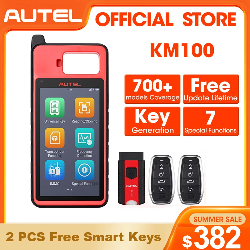 Autel Km100 E Km100e Key Programmer V200 Universal Key Generator Free ...