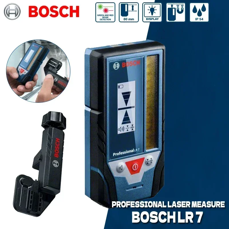 BOSCH LR 7 Laser Receiver Professional Accessories 165 Ft. Red-Beam ...