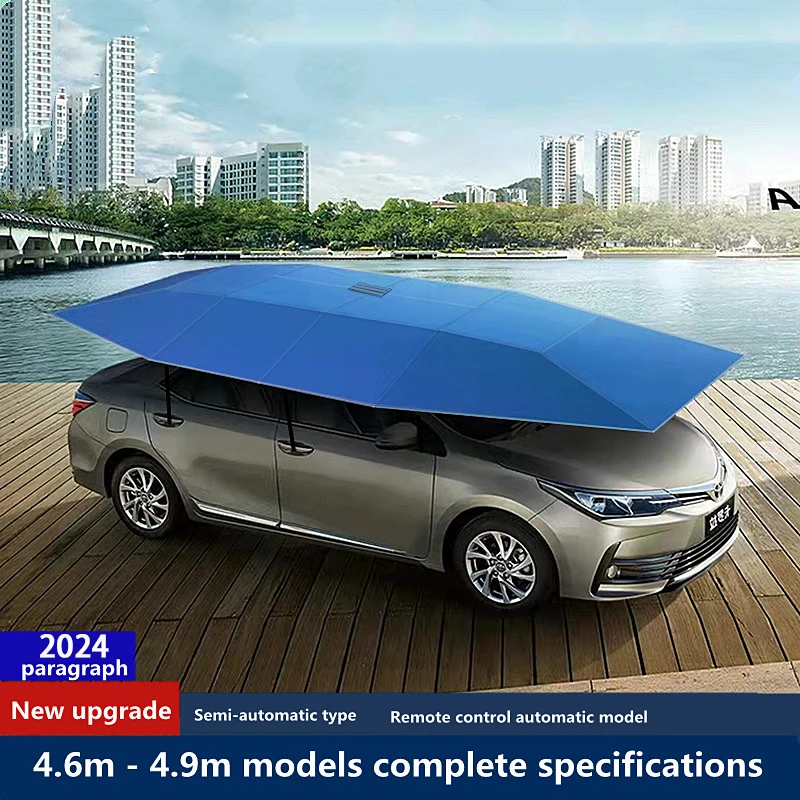Fully-Semi-automatic-Mobile-Car-Shed-Car-Sunshade-Umbrella-Cover-Remote ...