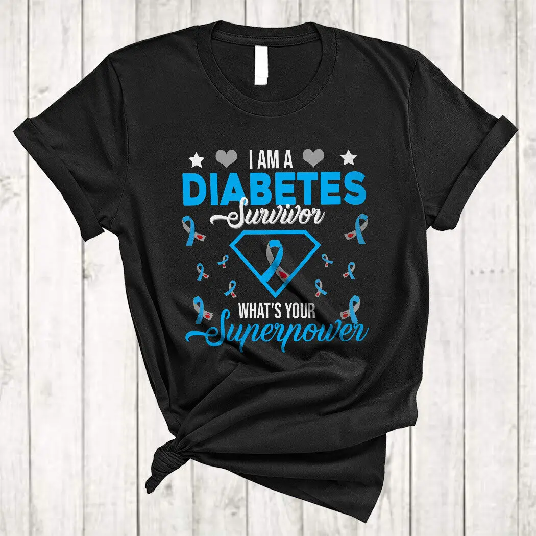 I-Am-A-Diabetes-Survivor-Cute-Cool-Diabetes-Awareness-Blue-Ribbon-Shirt ...