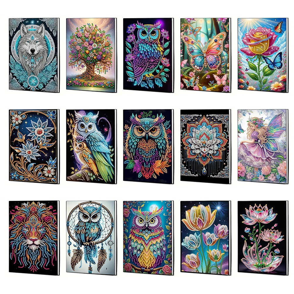 50-Page A5 Size Diamond Painting Diary Book Crystal Notepad Sketchbook ...