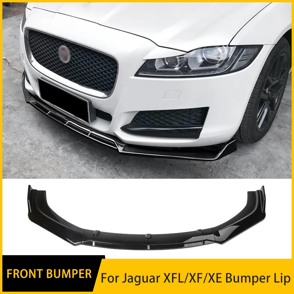 Universal-For-Jaguar-XFL-XF-XE-3Pcs-Front-Bumper-Split-Lip-Body-Kit ...