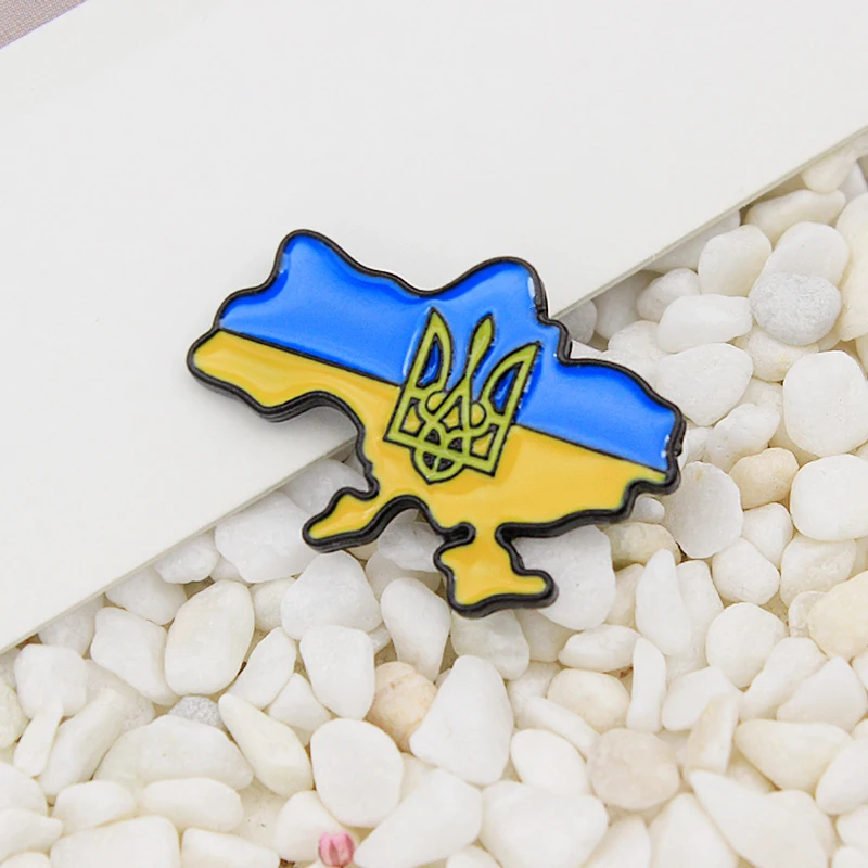Ukrainian-map-Enamel-Brooch-Ukrainian-national-emblem-flag-Lapel-Pin ...
