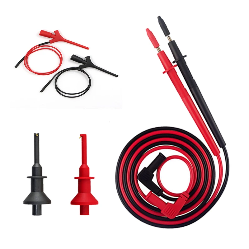 Multimeter-Test-Leads-Cable-Tips-Probe-Tip-Hook-Alligator-Clips-4MM ...