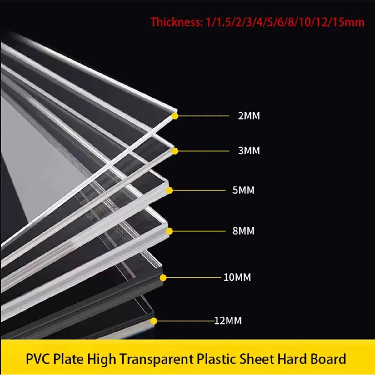 Thickness 1-15mm PVC Plate High Transparent Plastic Sheet Hard Board ...