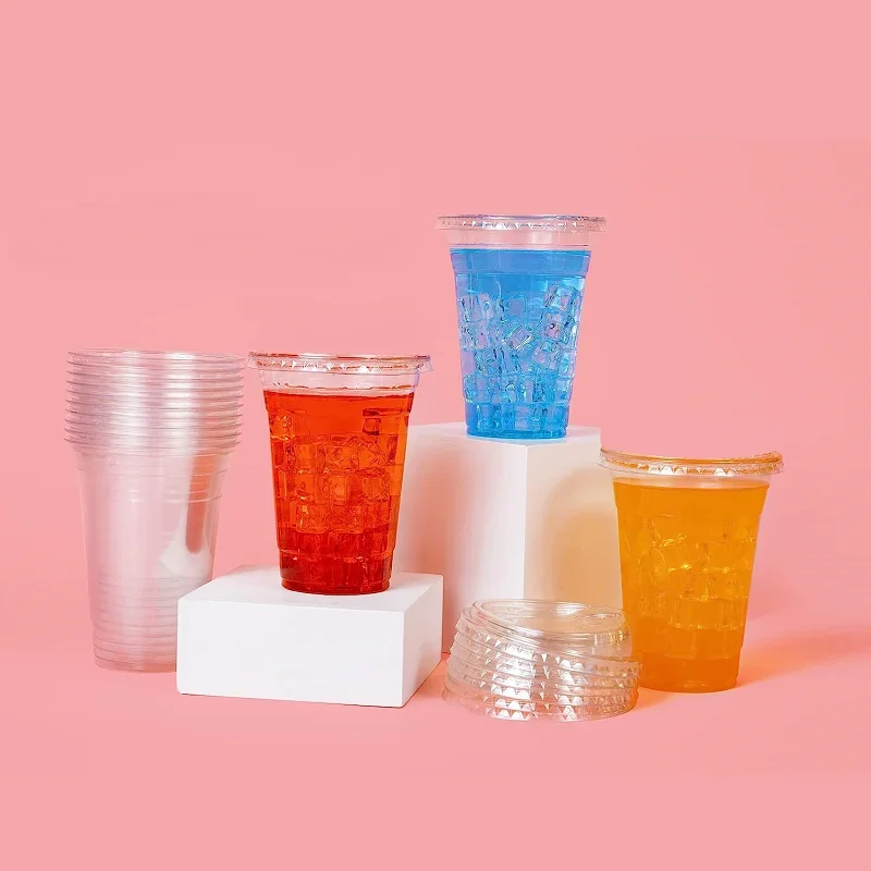 Clear-Strong-Plastic-Half-Pint-Tumblers-Disposable-Party-Cups-Beer ...