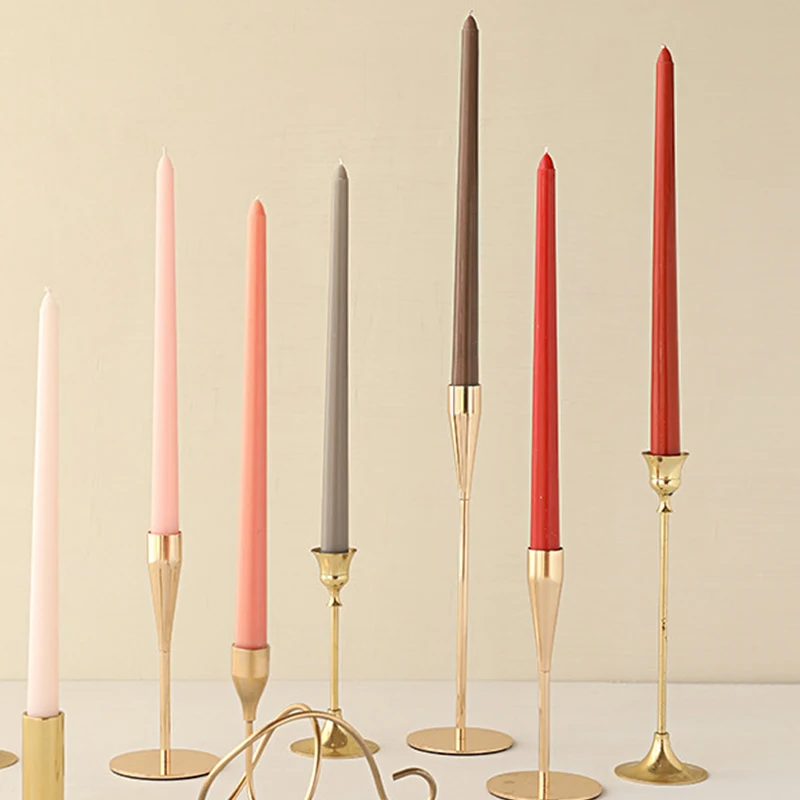 4pcs-set-European-Morandi-Colored-Long-Rod-Candle-Gradient-Candle-Candy ...