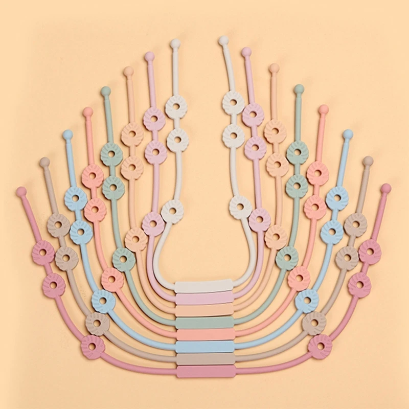 Baby Anti drop Chain Pacifier Chain Strap Silicone Teether Toys Infant ...