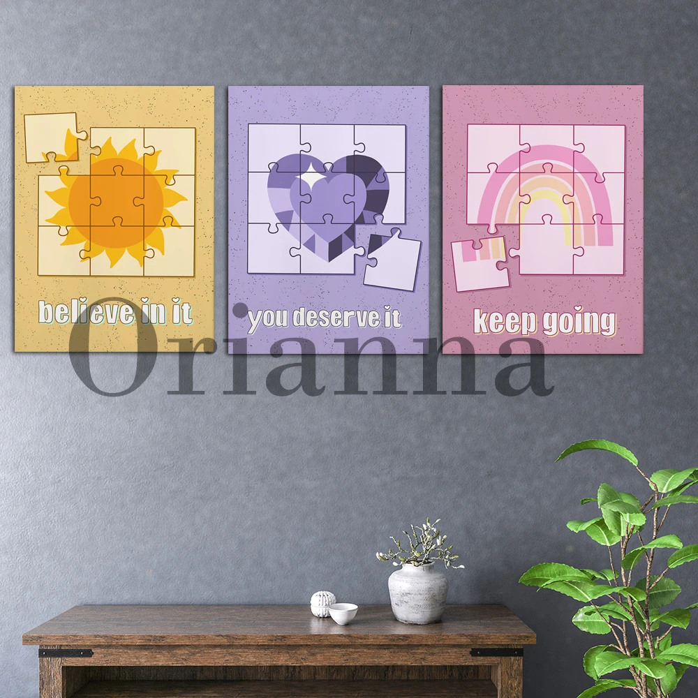 Heart-Rainbow-Sun-Puzzle-Art-Spiritual-Positivity-Self-Love ...