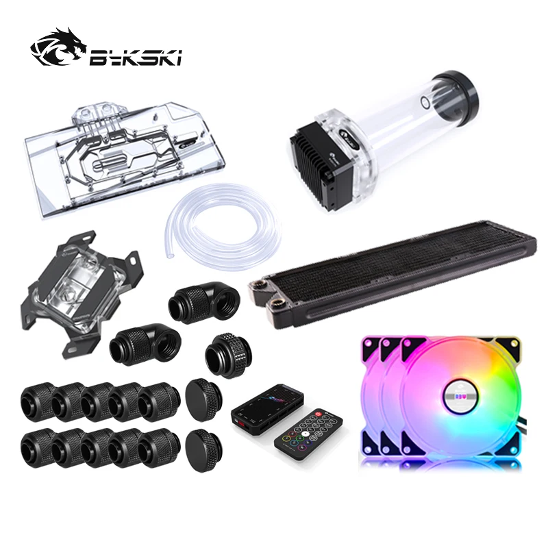 Bykski Water Cooling Kit Gpu Cpu Water Block Water Pump 120mm Fan 360mm/240mm Radiator Pc System ...