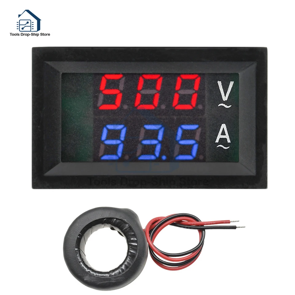 AC 2mA 20mA 200mA LED Digital AC Ammeter Amp Panel Meter Current Meter ...