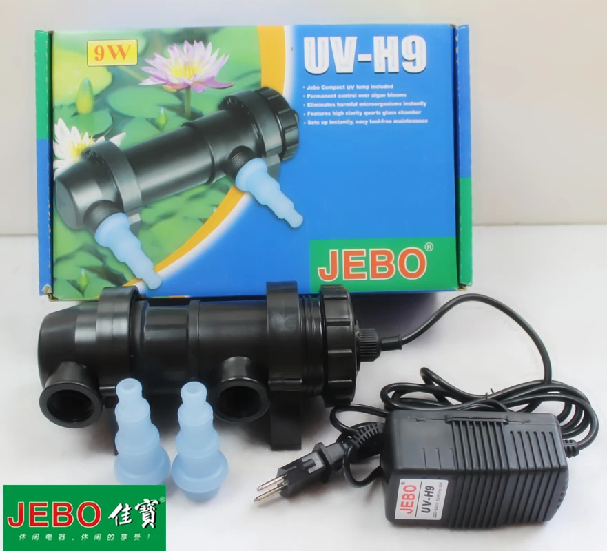 JEBO 220V 9W UV 살균기 램프 빛 자외선 필터 Clarifier 물 청소기 산호 잉어 물고기 - 티몬