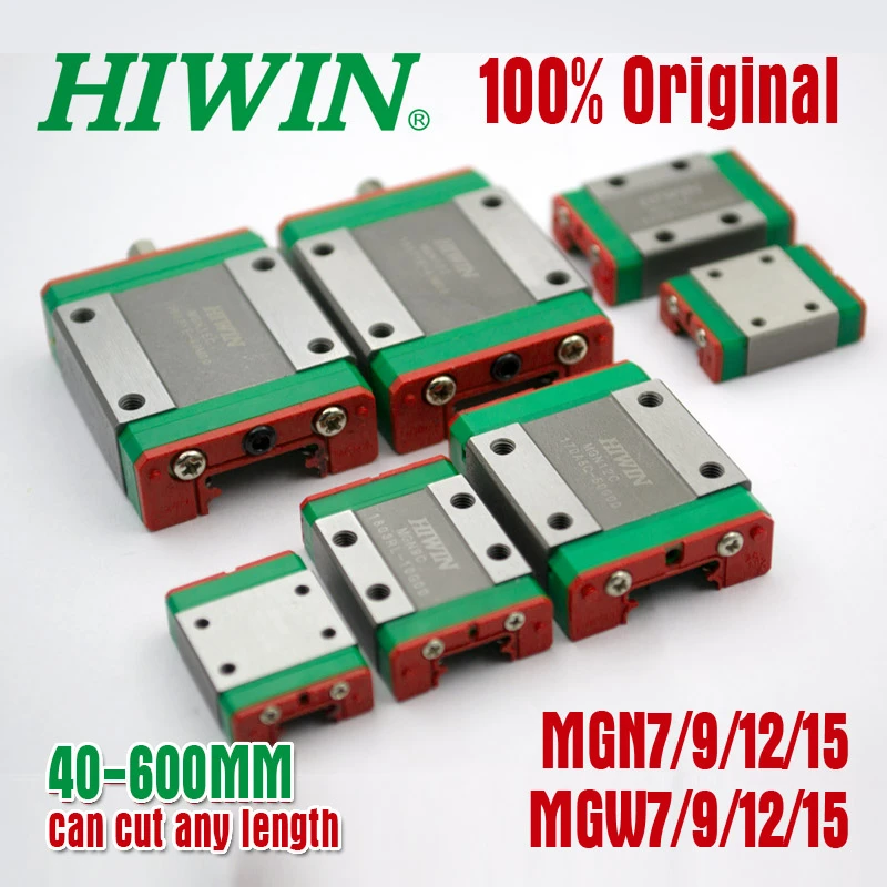 Original Hiwin mini guia Linear bloco transporte MGN7C MGN9C MGN12C ...
