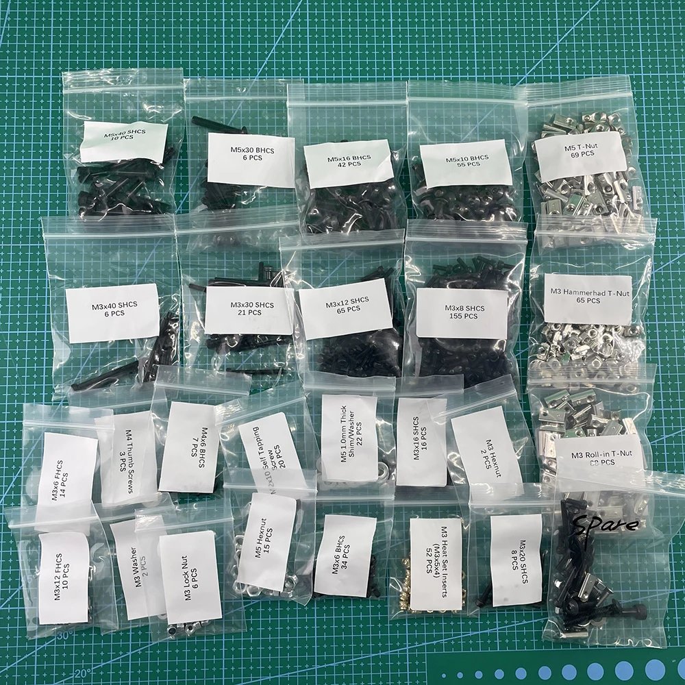 Trident 3D Printer DIY Project Fasteners Screws Nuts Full Kit Trident ...