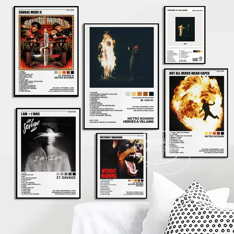 Metro-Boomin-Album-Cover-Poster-Heroes-Villains-Hip-Hop-Music-Star ...