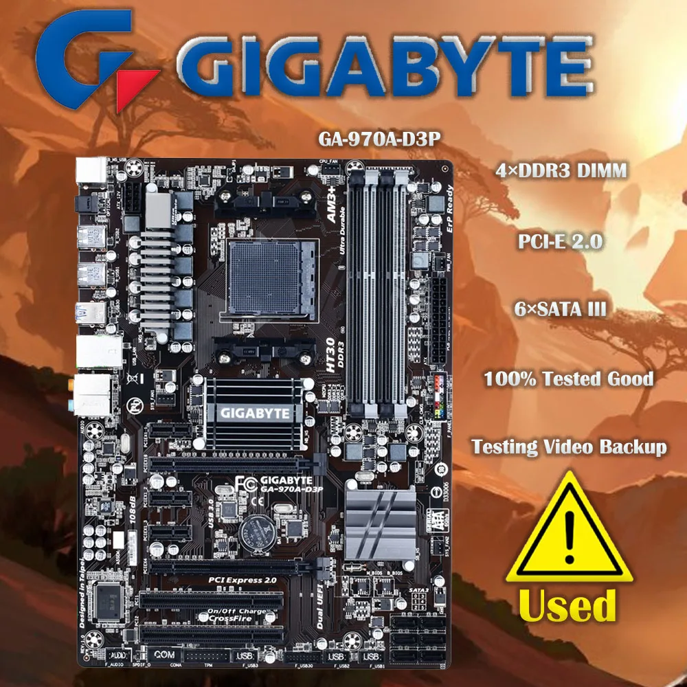 Gigabyte-original-motherboard-GA-970A-D3P-Socket-AM3-AM3-DDR3-boards ...