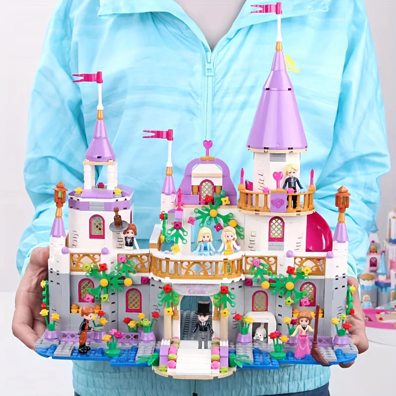 731PCS-Windsor-Cinderella-Princess-Ice-Castle-model-Building-blocks ...