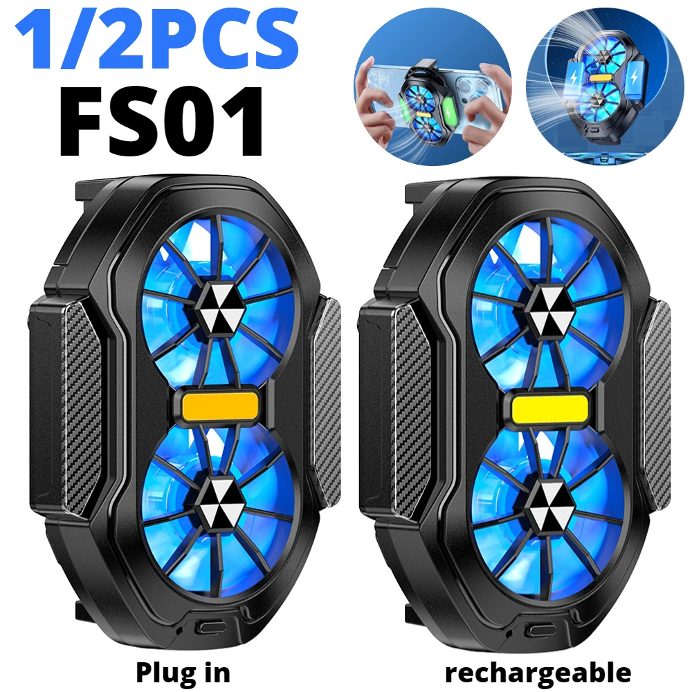 1-2pcs-FS01-Dual-Fan-Mobile-Phone-Cooler-for-Games-Cell-Phone-Cooling ...