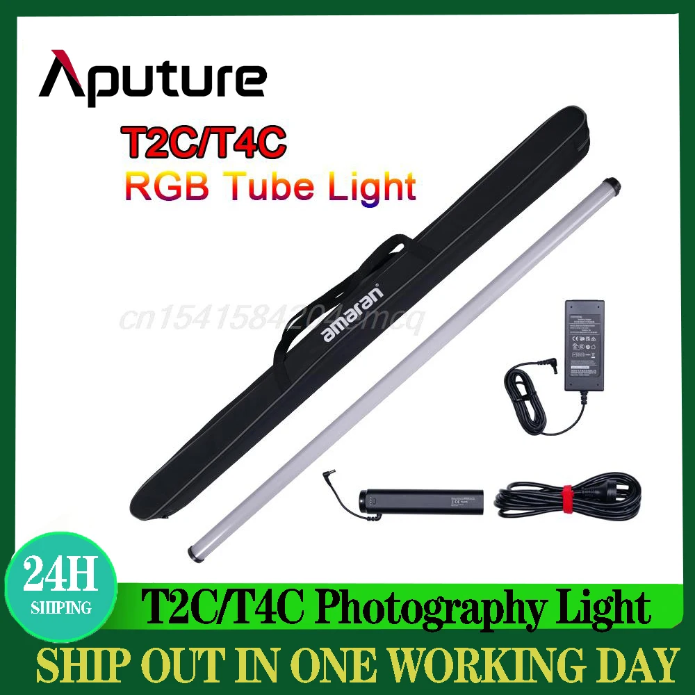 Aputure Amaran T2C/T4C LED RGB 튜브 라이트 스틱, 풀 컬러 2500 7500K 비디오 조명 라이브 ...