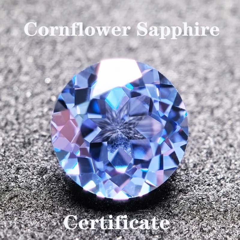 Lab-Grown-Sapphire-Cornflower-Round-Shaped-Extremely-Shiny-Quality-DIY ...