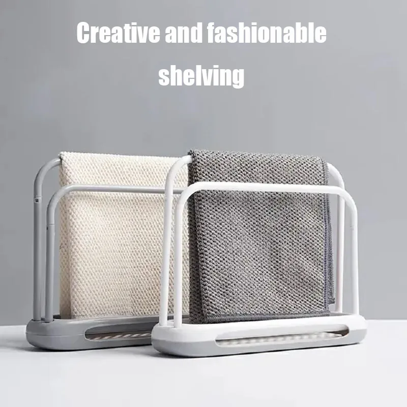 Kitchen-rag-rack-double-layer-scouring-cloth-drain-rack-sink-storage ...