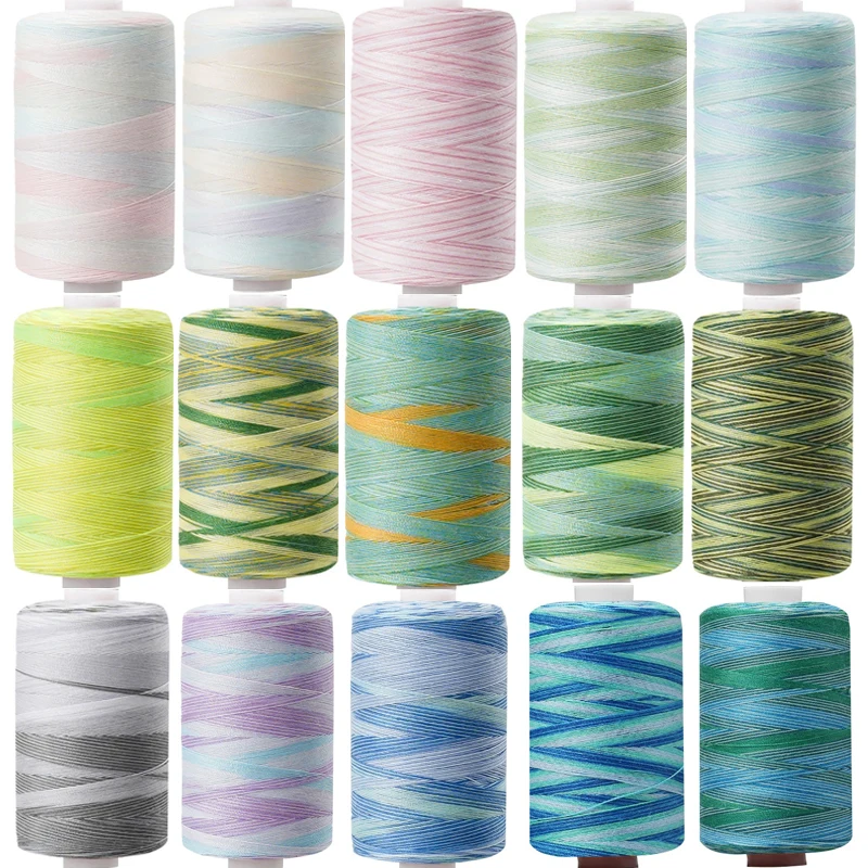 1-Roll-402-Sewing-Thread-1000-Yards-Rainbow-Thread-Gradient-Dye ...