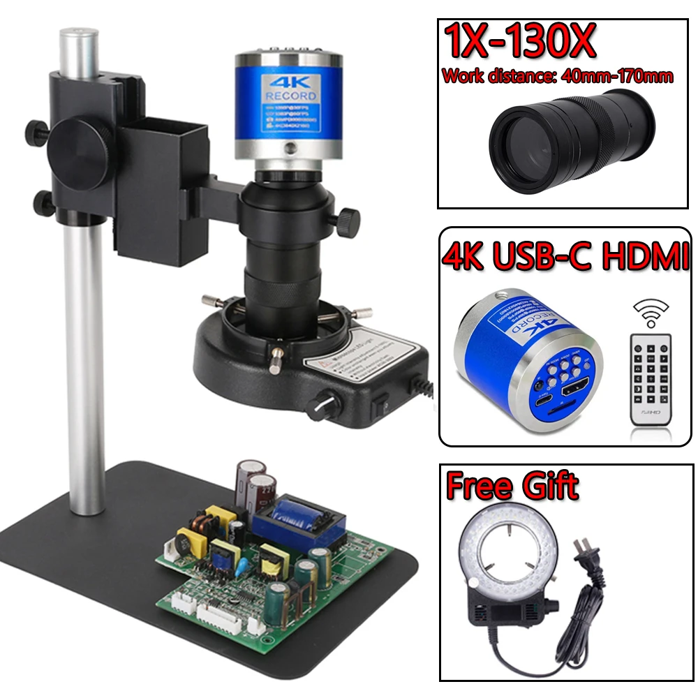 48MP-4K-1080P-HDMI-USB-Video-Microscope-Camera-1-130X-Infinitely-Far-C ...