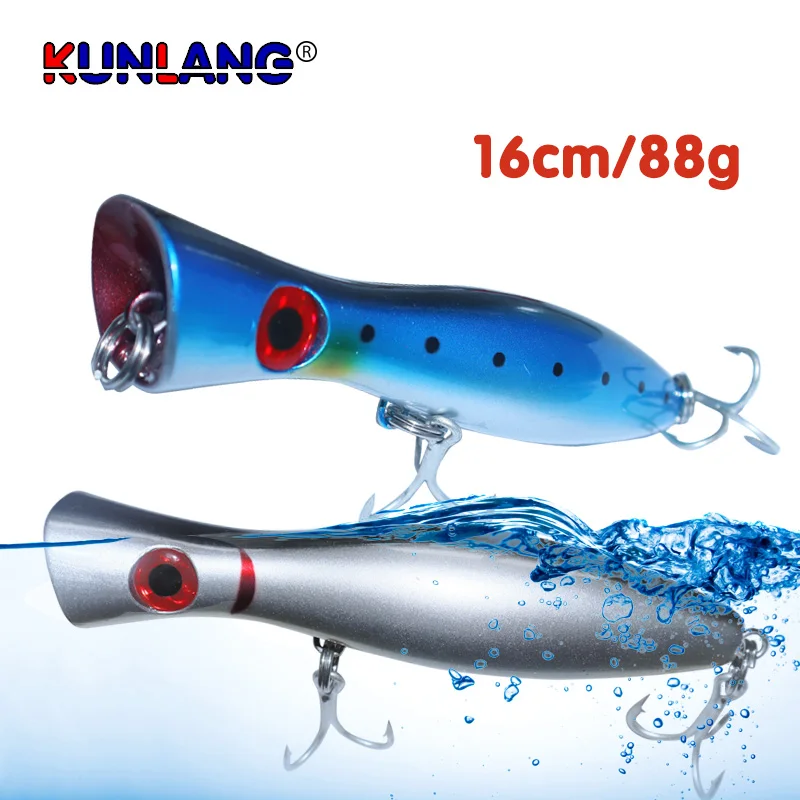 1Pcs-Big-Popper-Fishing-Lure-Floating-Bait-Weights-12cm-88g-Topwater-Lure-Whopper-Saltwater ...