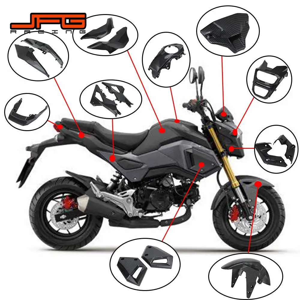 Motorcycle-Imitation-Carbon-Fiber-PP-Fender-Cover-Front-Rear-Side-Cover ...