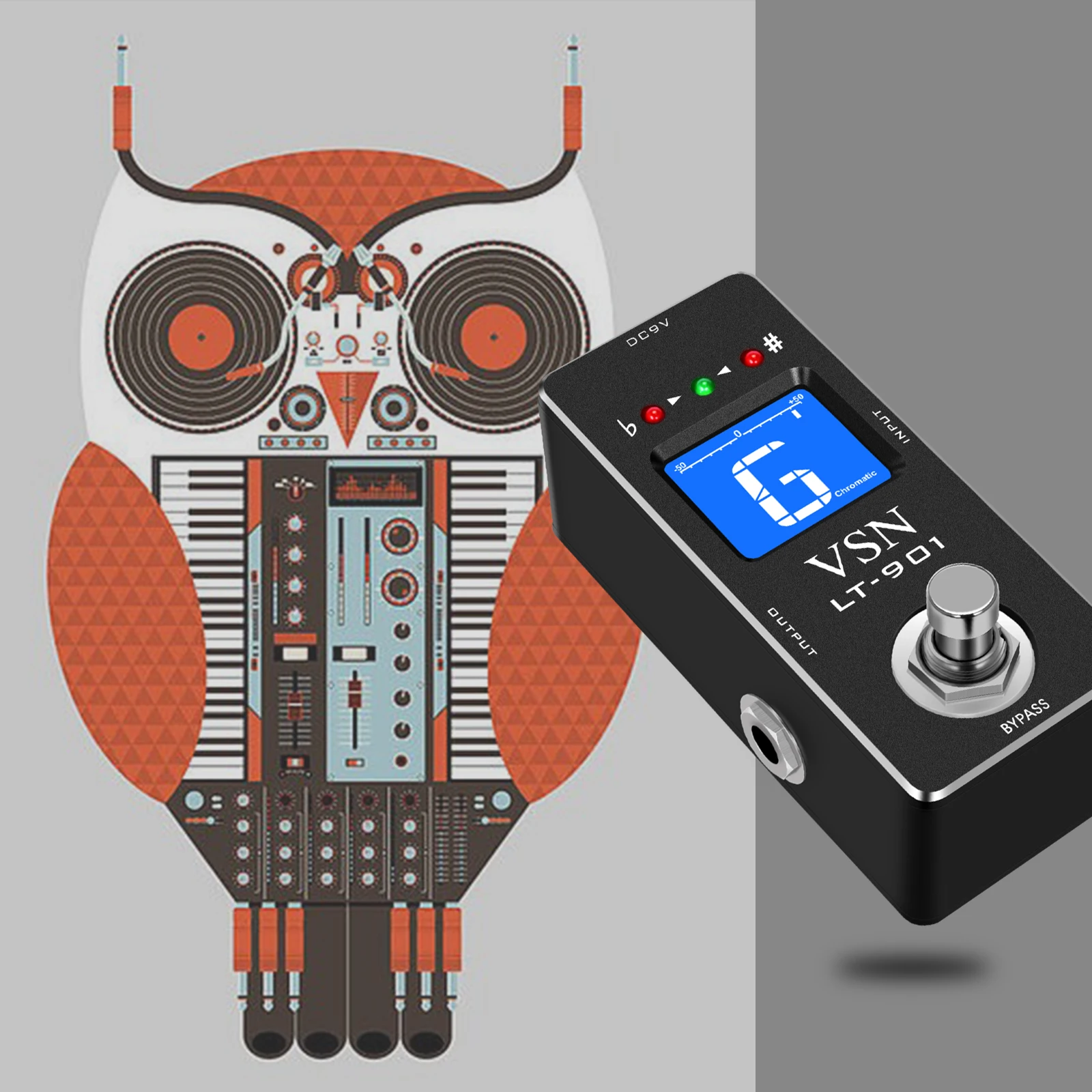 VSN-Pedal-de-afinador-crom-tico-de-guitarra-LT-901-alta-precis-o-True ...
