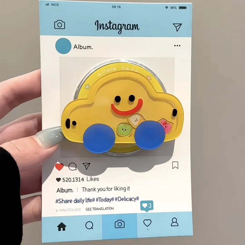 Cute Cartoon Quicksand Shake Car for Magsafe Griptok Holder Phone ...