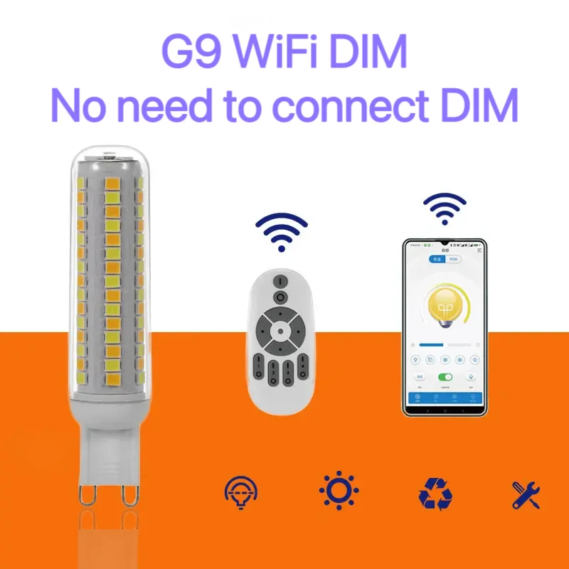 G9 7W 18W 220-240V Smart Infinite Dimming LED Bulb with No Strobe ...
