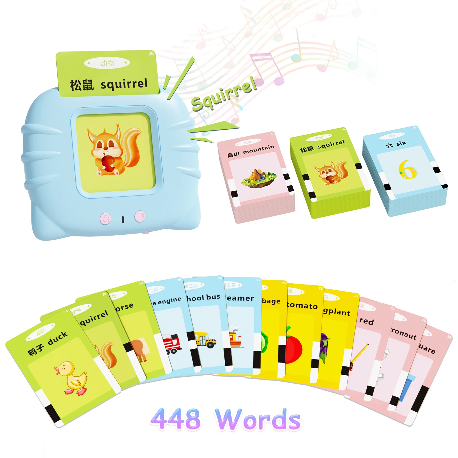 Educational Learning Talking Sight Words Flash Cards Kindergarten Kids ...