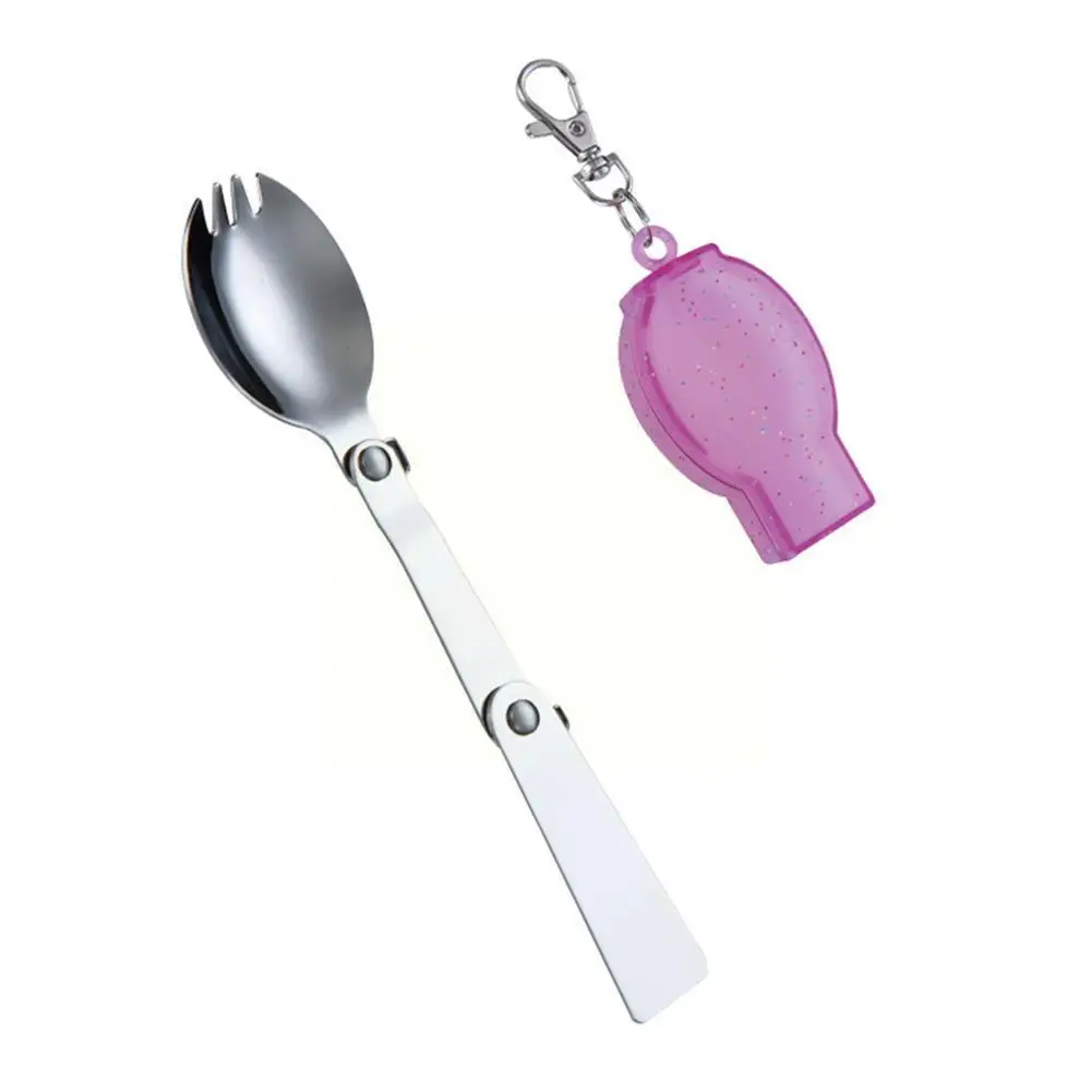 Folding-Spoon-Fork-With-Storage-Box-Portable-Outdoor-Accessories-Tool ...